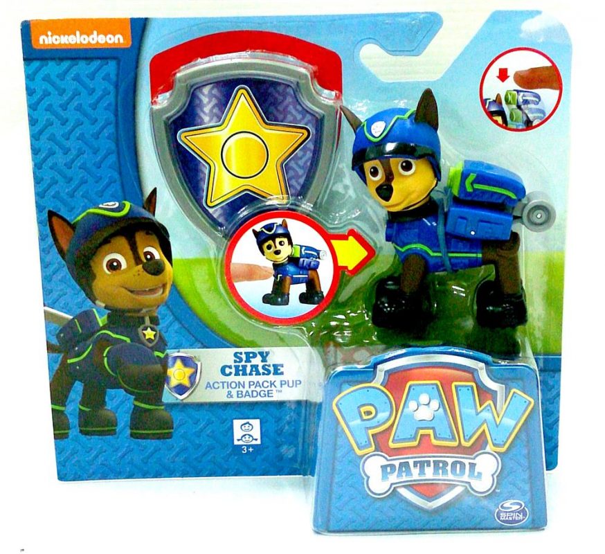 Paw Patrol Action Pack Pup & Badge Asst - Chase ของเล่นฟิกเกอร์ - Kiddo ...