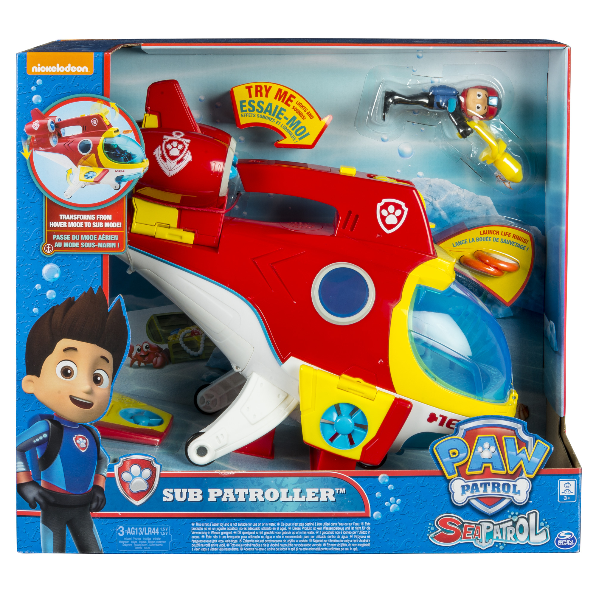 Paw Patrol Sub Patroller ของเล่นรถยานพาหนะกู้ภัยรุ่นใหม่ - Kiddo Pacific