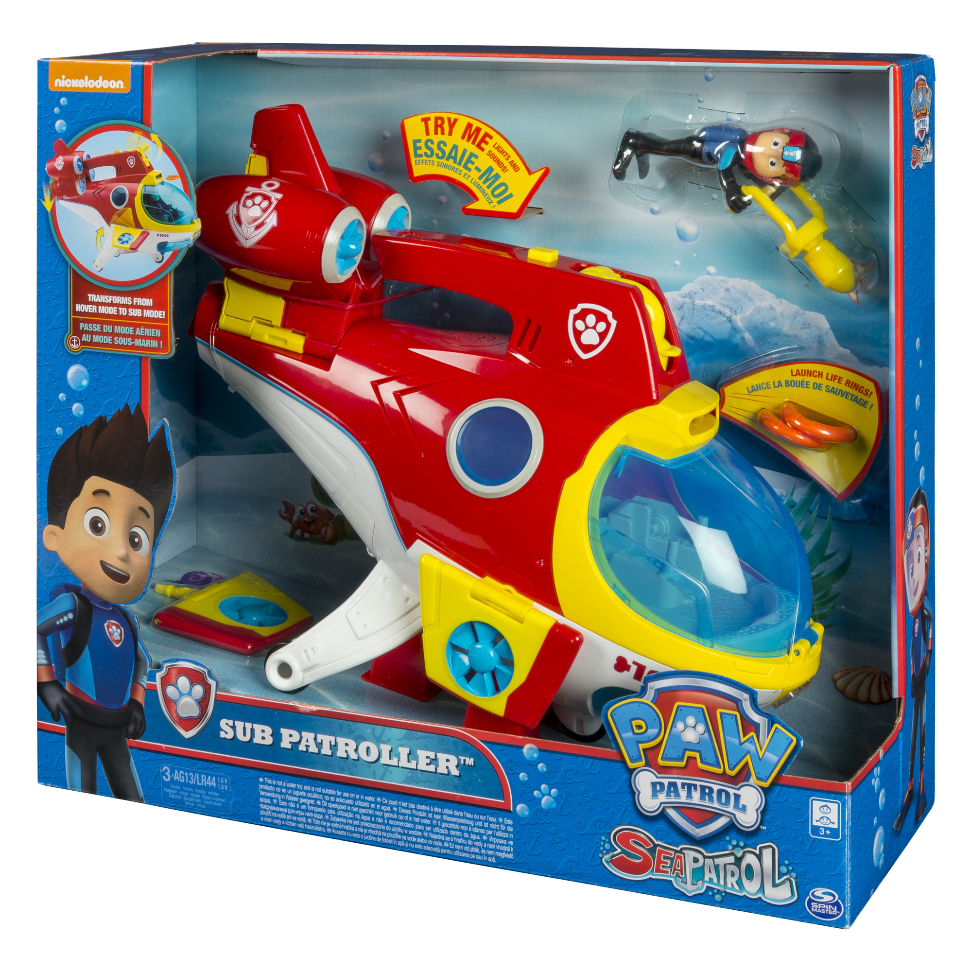 Paw Patrol Sub Patroller ของเล่นรถยานพาหนะกู้ภัยรุ่นใหม่ - Kiddo Pacific
