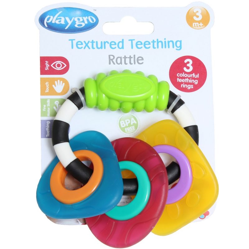 Playgro Textured Teething Rattle ยางกัด บรรเทาอาการปวดเหงือก - Kiddo ...