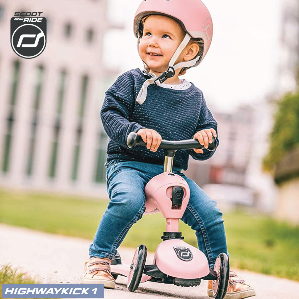 Scoot & Ride Highway Kick 1 - Peach จักรยานฝึกทรงตัวสุด - Kiddo Pacific