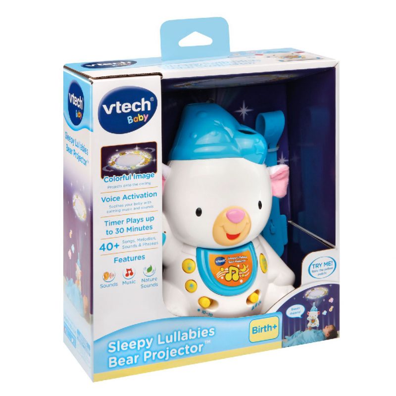 Vtech Lullaby Lights Bear-Pink โปรเจคเตอร์กล่องดนตรี - Kiddo Pacific