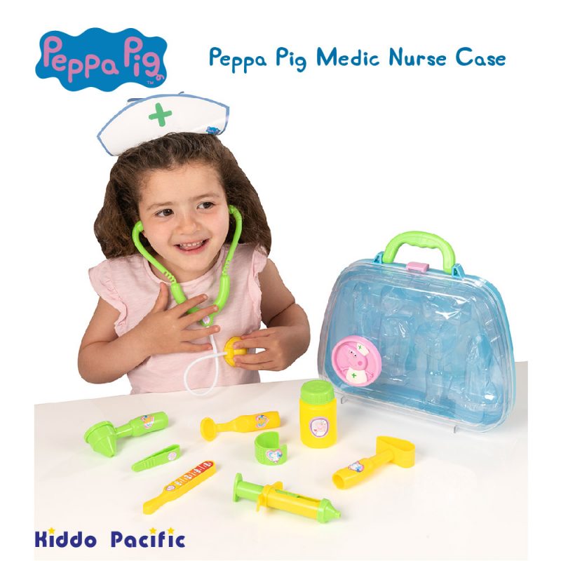 Peppa Pig Medic Nurse Case ชุดของเล่นปฐมพยาบาลฝึกเป็นหมอ - Kiddo Pacific