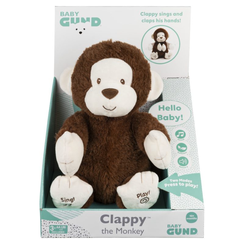 Gund Baby Animated Clappy The Monkey ตุ๊กตาสำหรับเด็ก - Kiddo Pacific