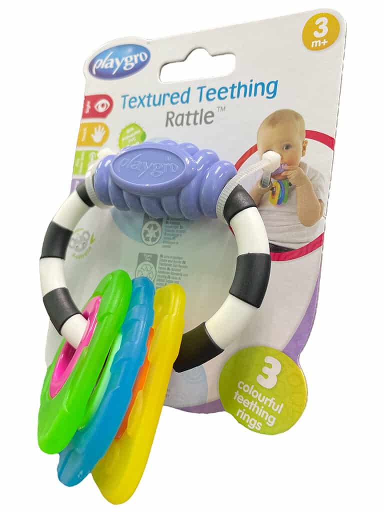 Playgro Textured Teething Rattle-Refresh ยางกัด - Kiddo Pacific