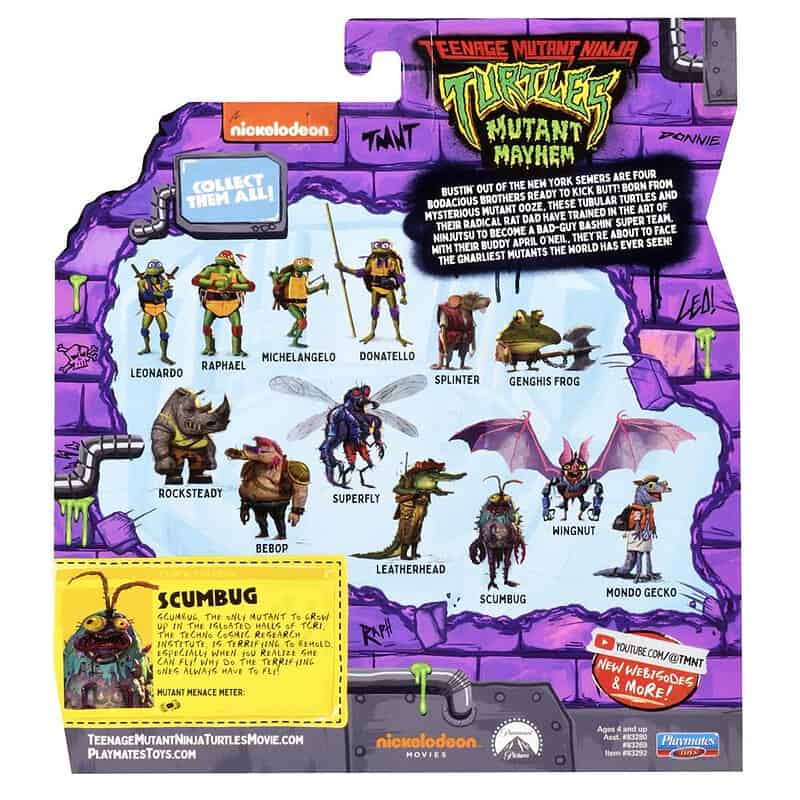 Tmnt Movie Basic Figure - Scum Bug ฟิกเกอร์นินจาเต่า - Kiddo Pacific